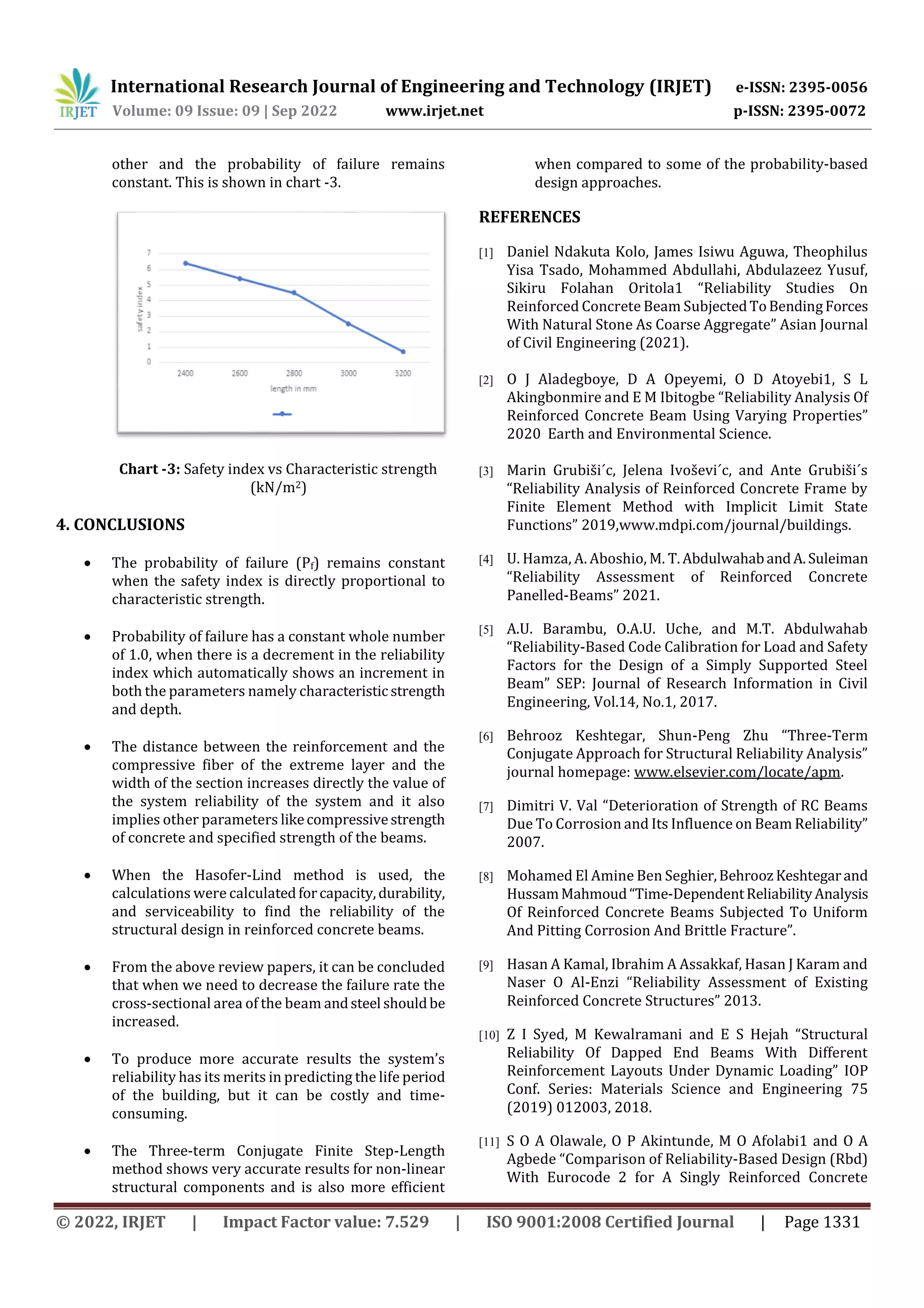 RELIABILITY ANALYSIS OF CONCRETE BEAMS: A Complete Review | PDF