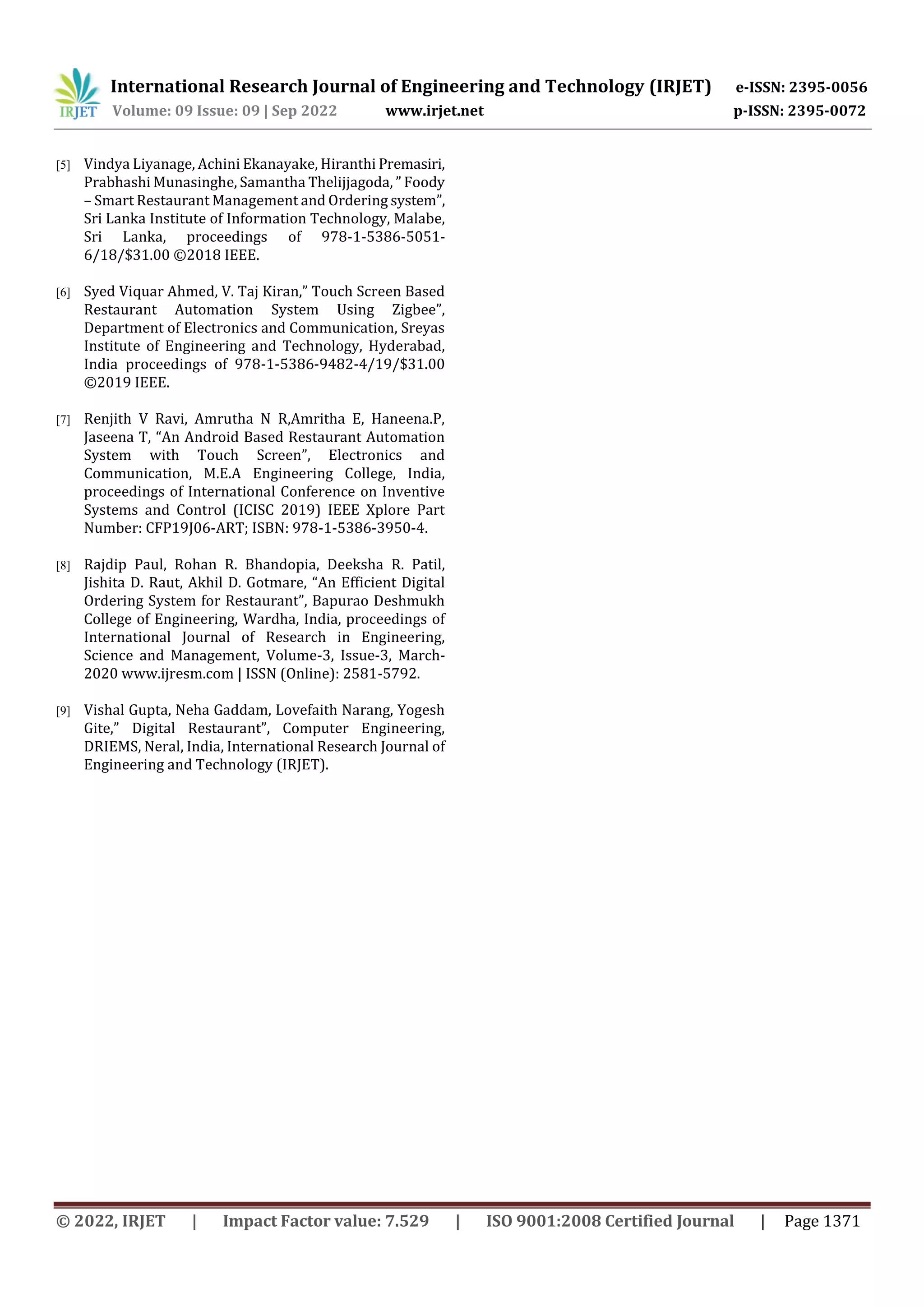 Tap and Dine – Smart Bistro Management and Ordering System | PDF