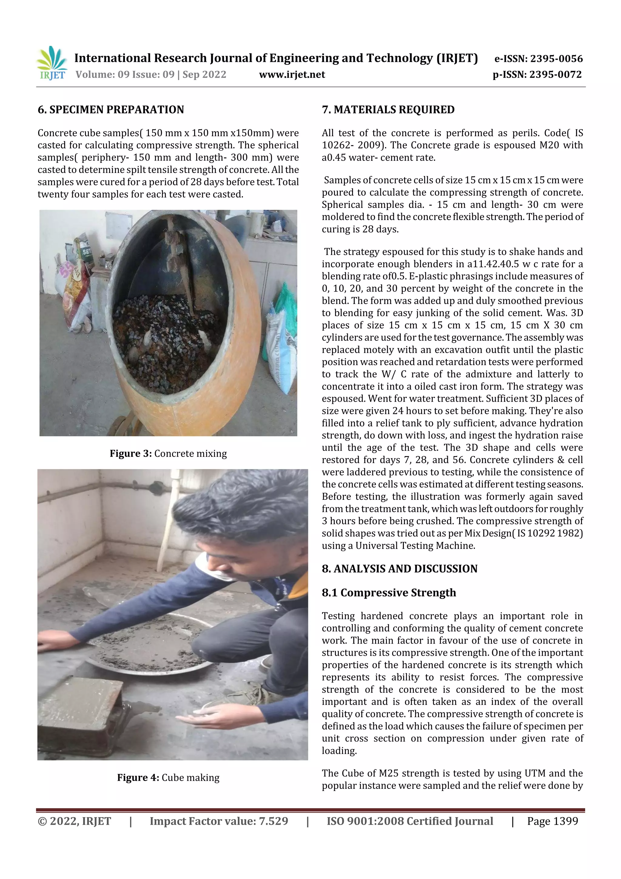 A Study on Behavior of Concrete by Partial Replacement of Coarse ...