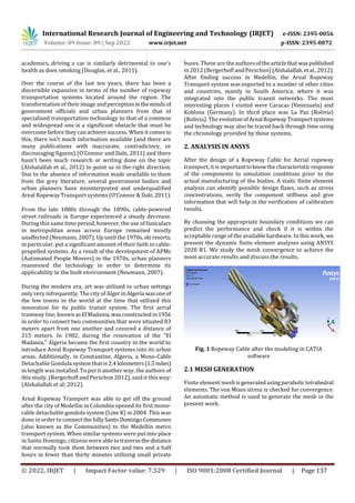 FEM Analysis of the Aerial Ropeway Transport System | PDF