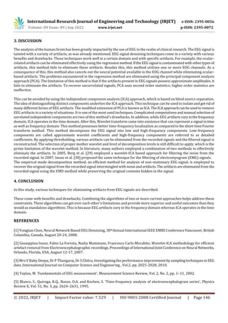 Denoising Techniques for EEG Signals: A Review | PDF