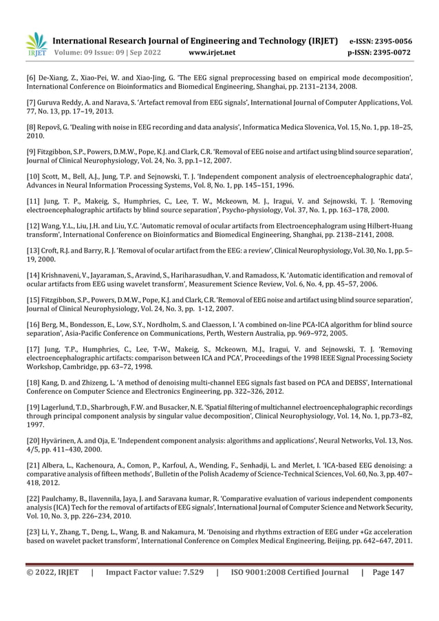 Denoising Techniques for EEG Signals: A Review | PDF