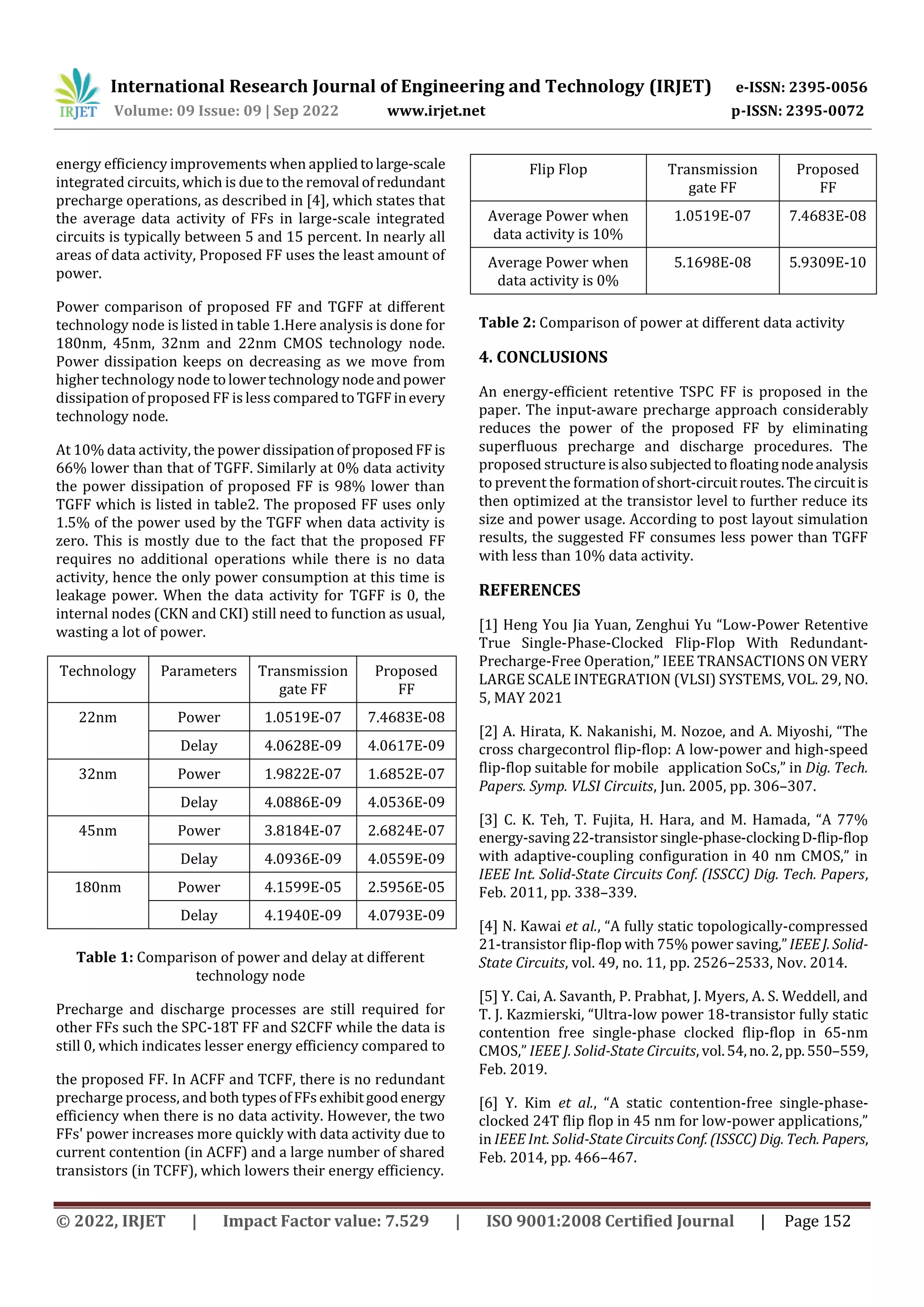 Design and Implementation of Low Power D flip flop for Embedded Application | PDF | Internet ...