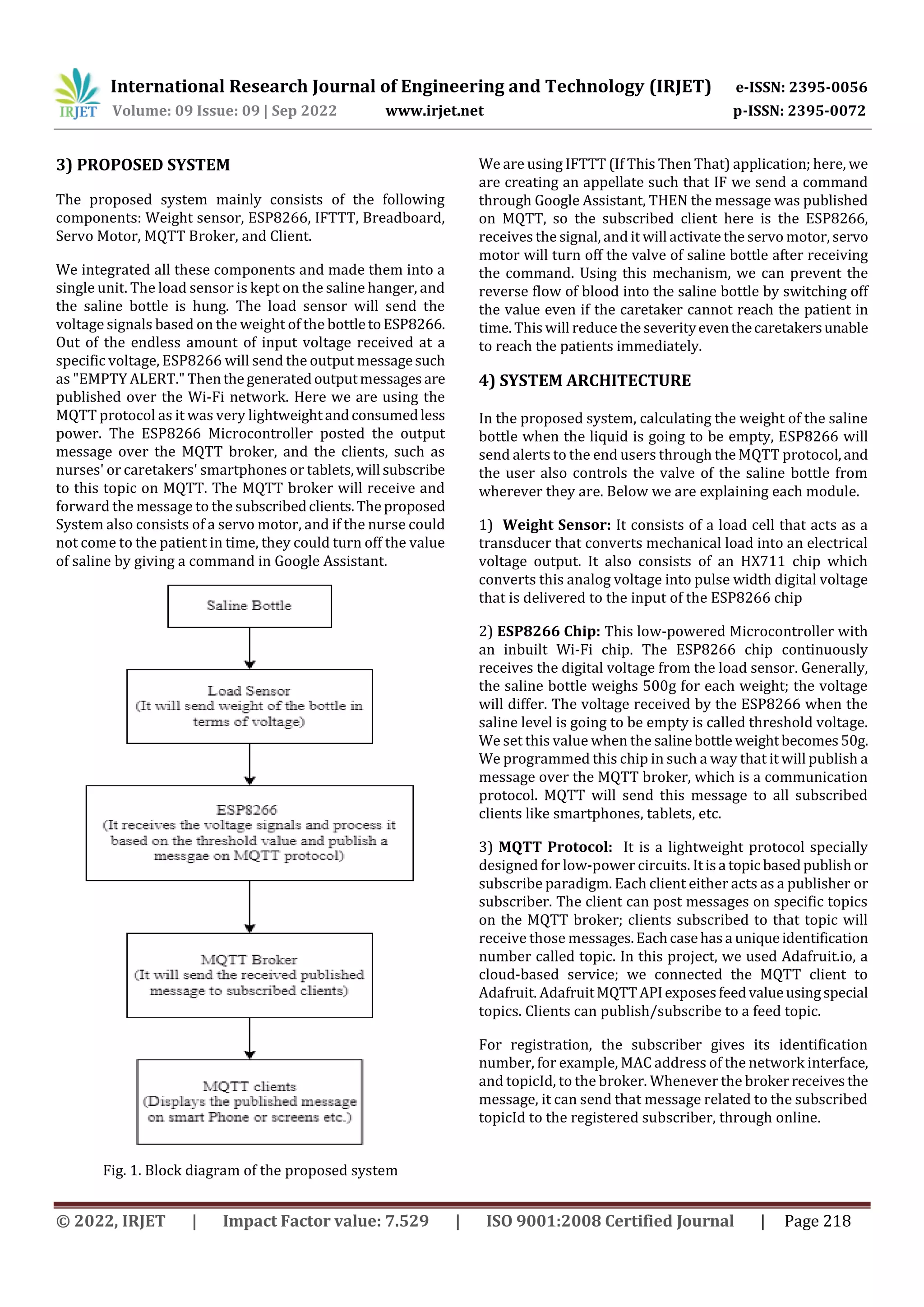 SMART SALINE BOTTLE USING IOT | PDF