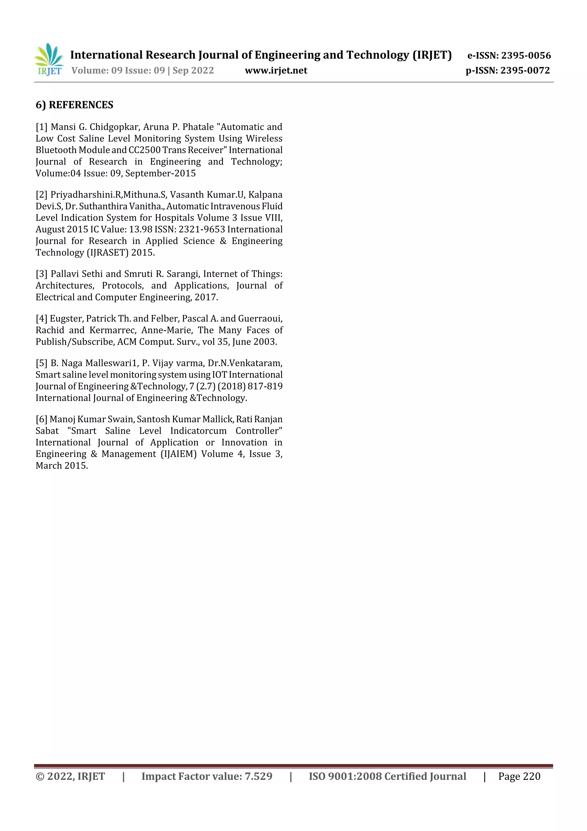 SMART SALINE BOTTLE USING IOT | PDF