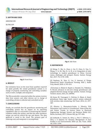 Arduino Based Green House Monitoring and Parameter Controlling System | PDF