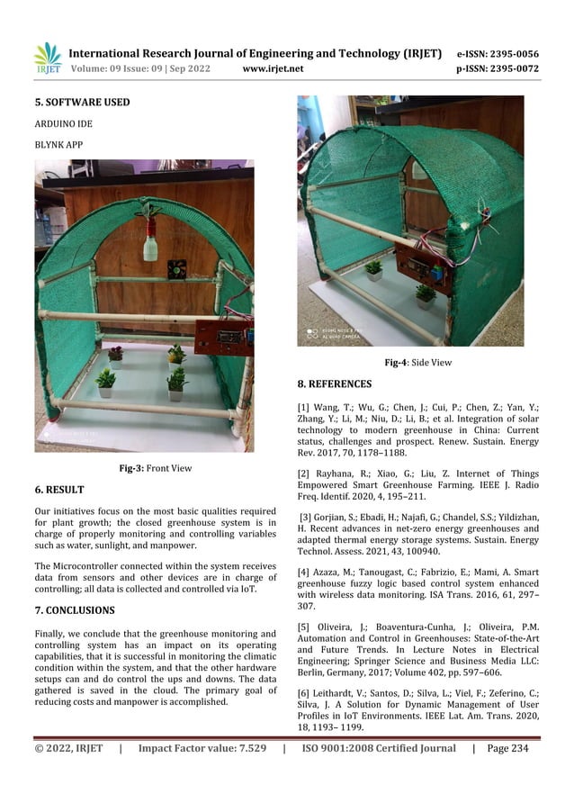 Arduino Based Green House Monitoring And Parameter Controlling System Pdf