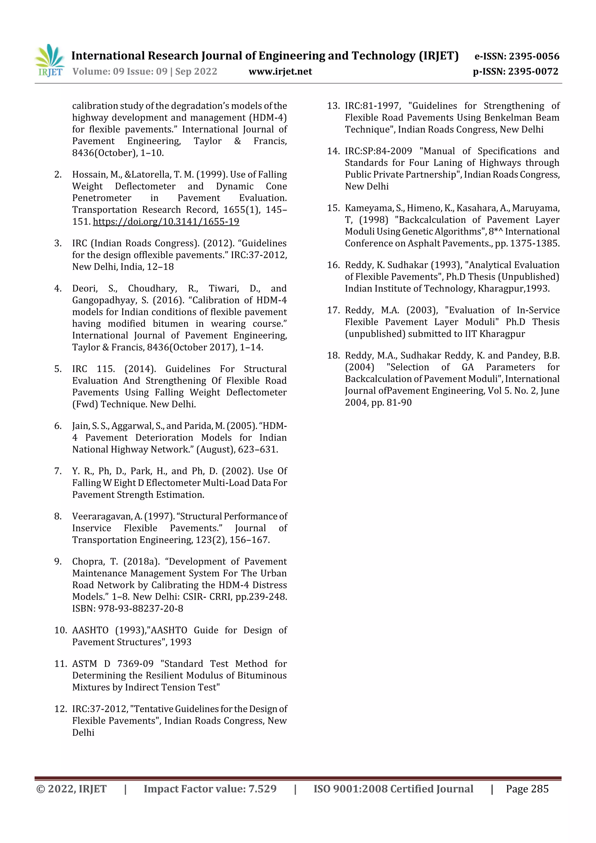 PAVEMENT WIDENING AND OVERLAY DESIGN BY USING FALLING WEIGHT ...