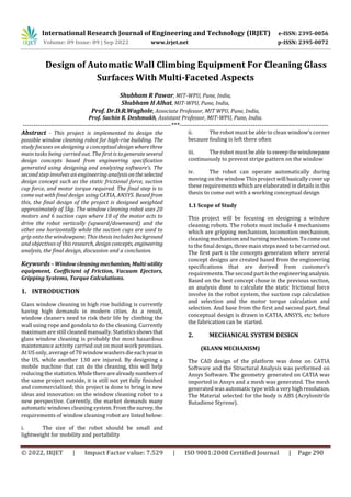 Design of Automatic Wall Climbing Equipment For Cleaning Glass Surfaces With Multi-Faceted ...