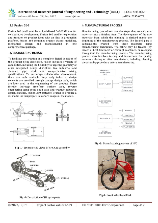 Design and Fabrication of Human Powered Cycle | PDF