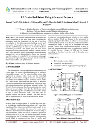 RF Controlled Robot Using Advanced Sensors | PDF