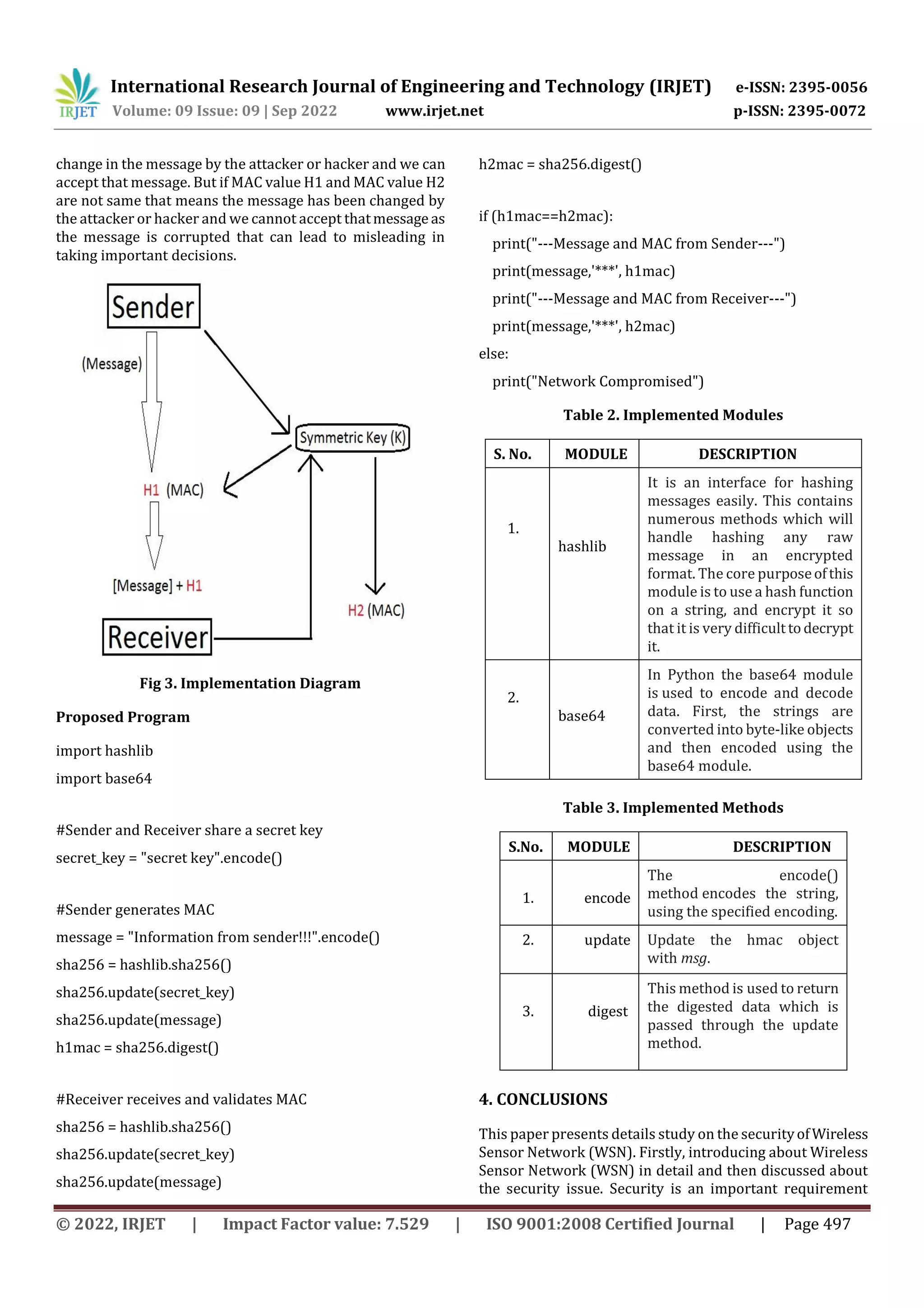 Security Management in Wireless Sensor Network (WSN) | PDF