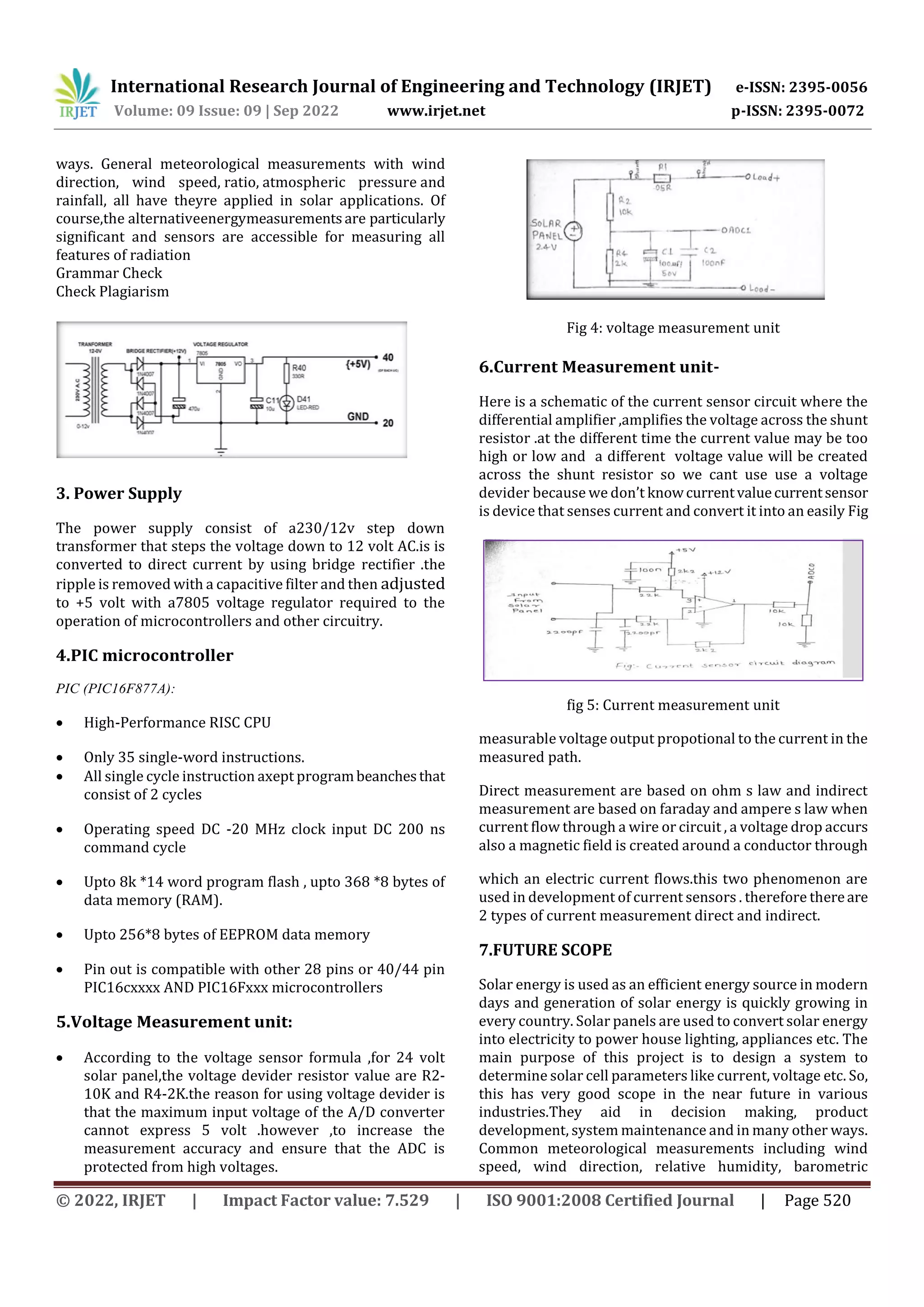 SOLAR ENERGY MEASUREMENT USING PIC MICROCONTROLLER | PDF