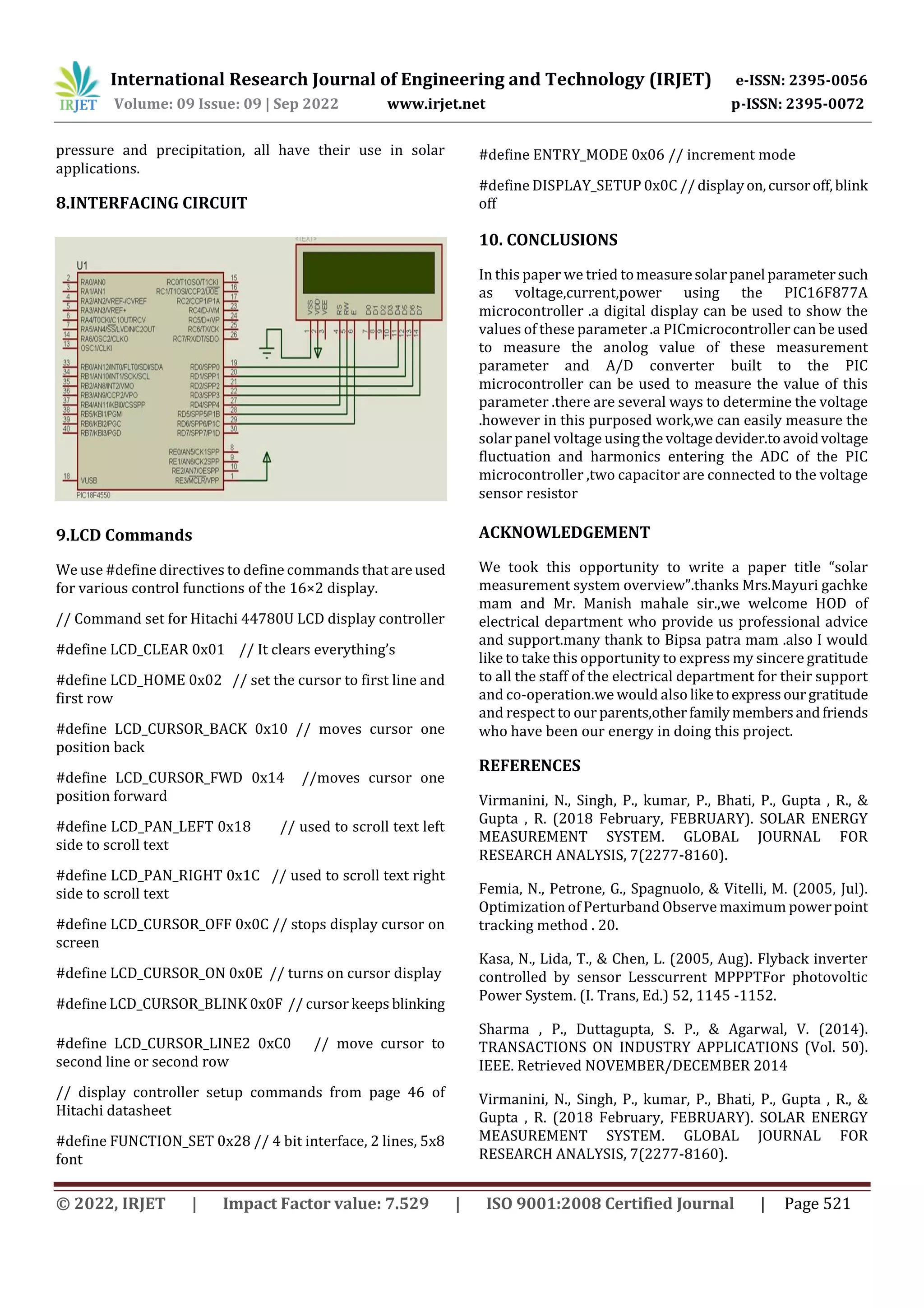 Solar Energy Measurement Using Pic Microcontroller Pdf