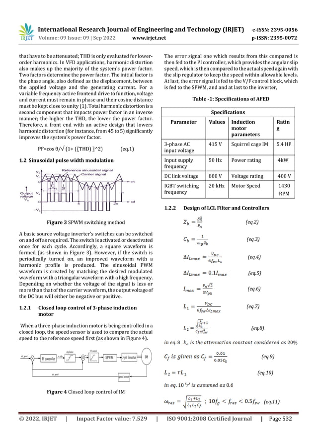 Design And Implementation Of Speed Control For 3 Phase Induction Motor Using Active Front End