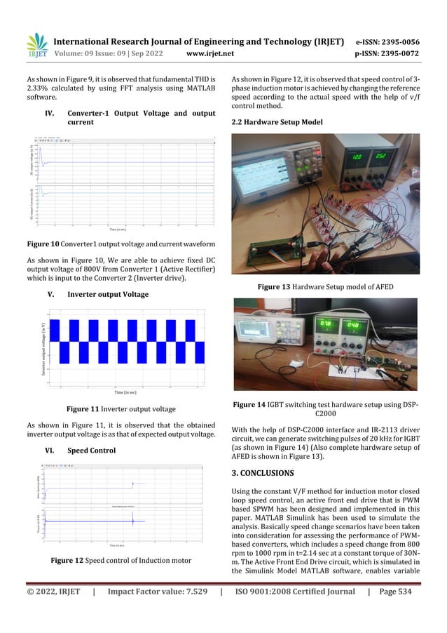 Design And Implementation Of Speed Control For 3 Phase Induction Motor Using Active Front End