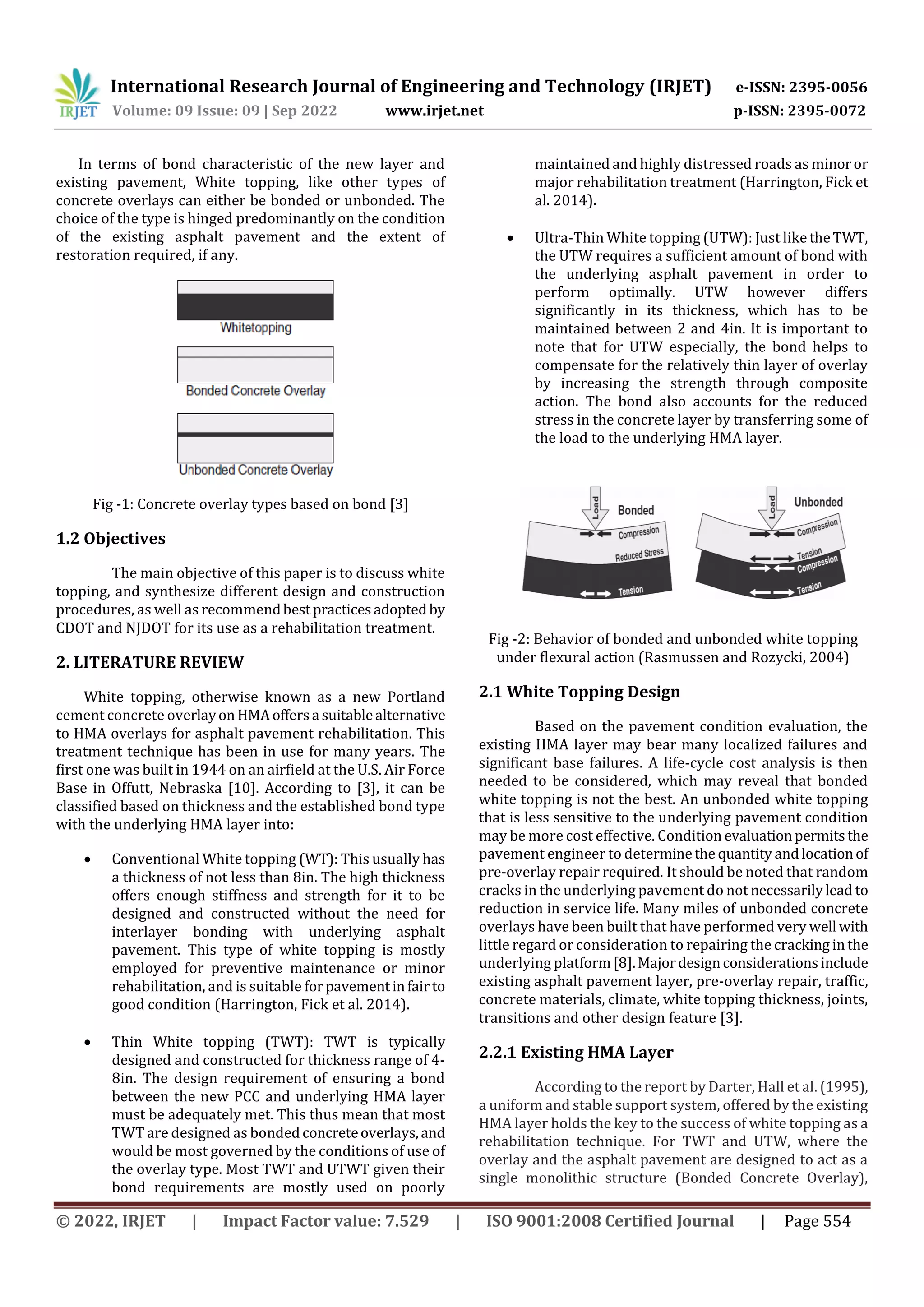White Topping: A Review of Design and Construction Procedures | PDF ...