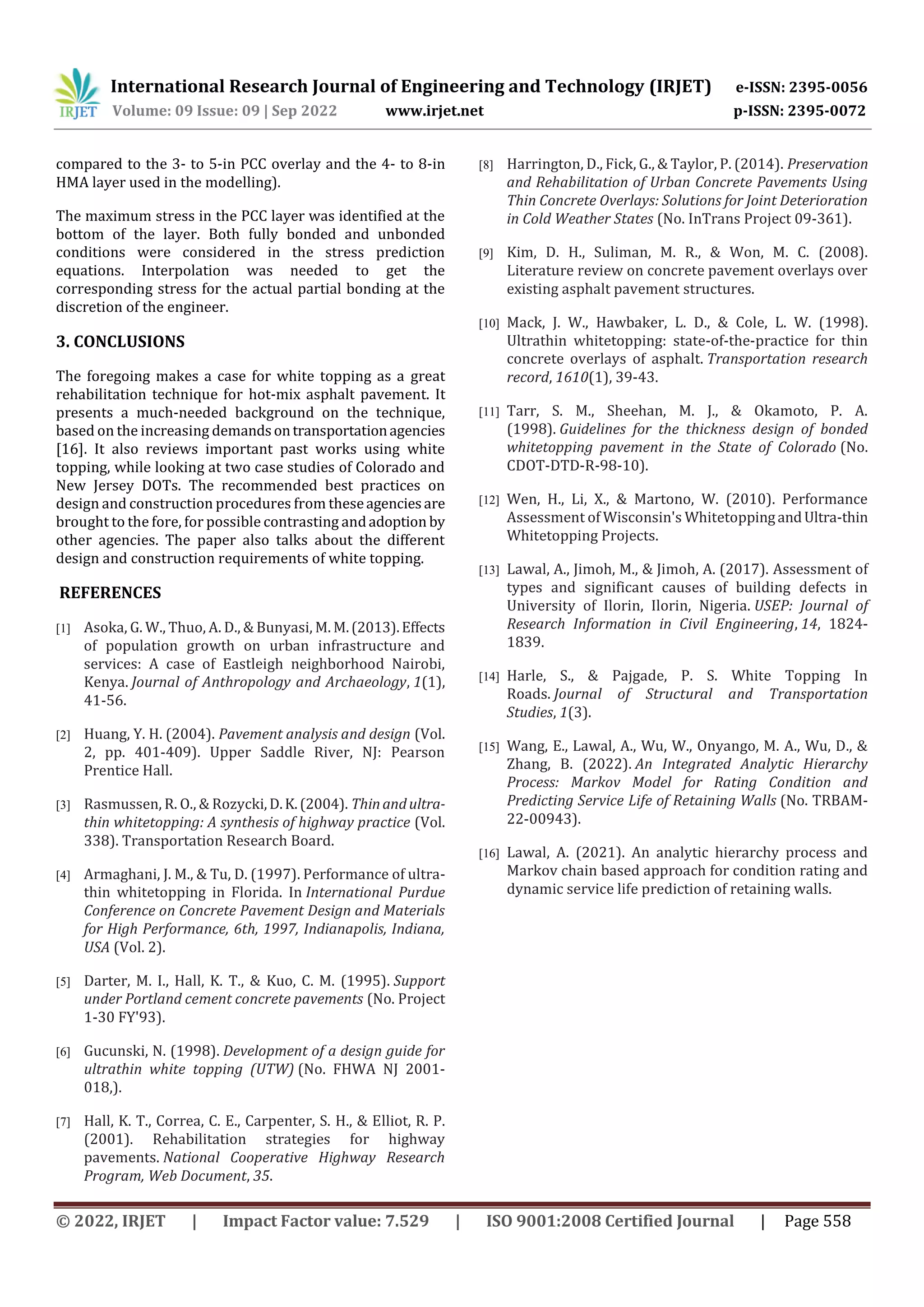 White Topping: A Review of Design and Construction Procedures | PDF ...