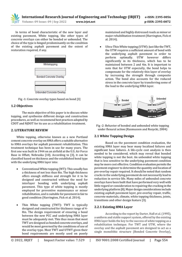 White Topping: A Review of Design and Construction Procedures | PDF