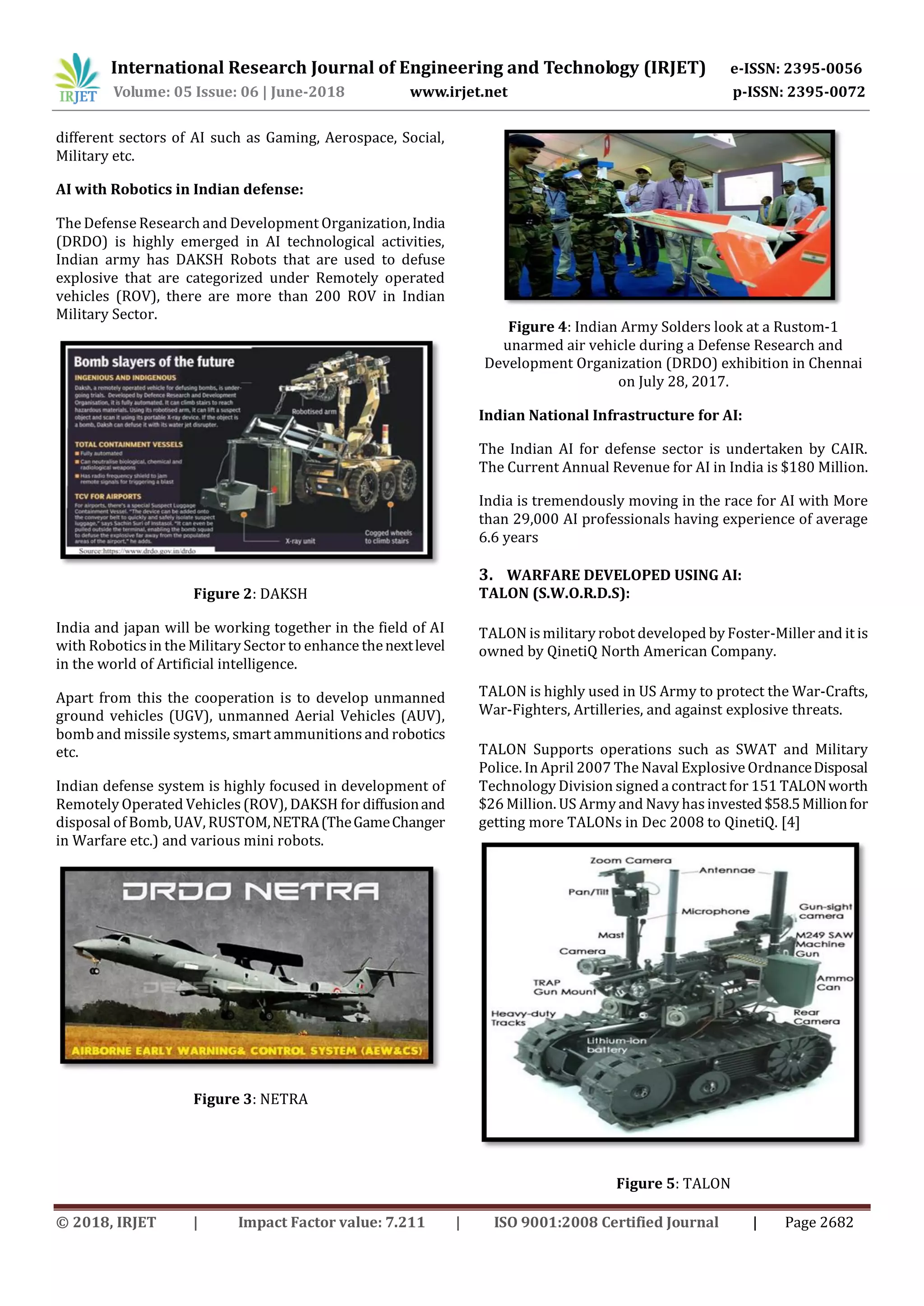 IRJET- Artificial Intelligence in Defense Sector | PDF