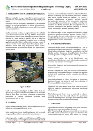 IRJET- Artificial Intelligence in Defense Sector | PDF