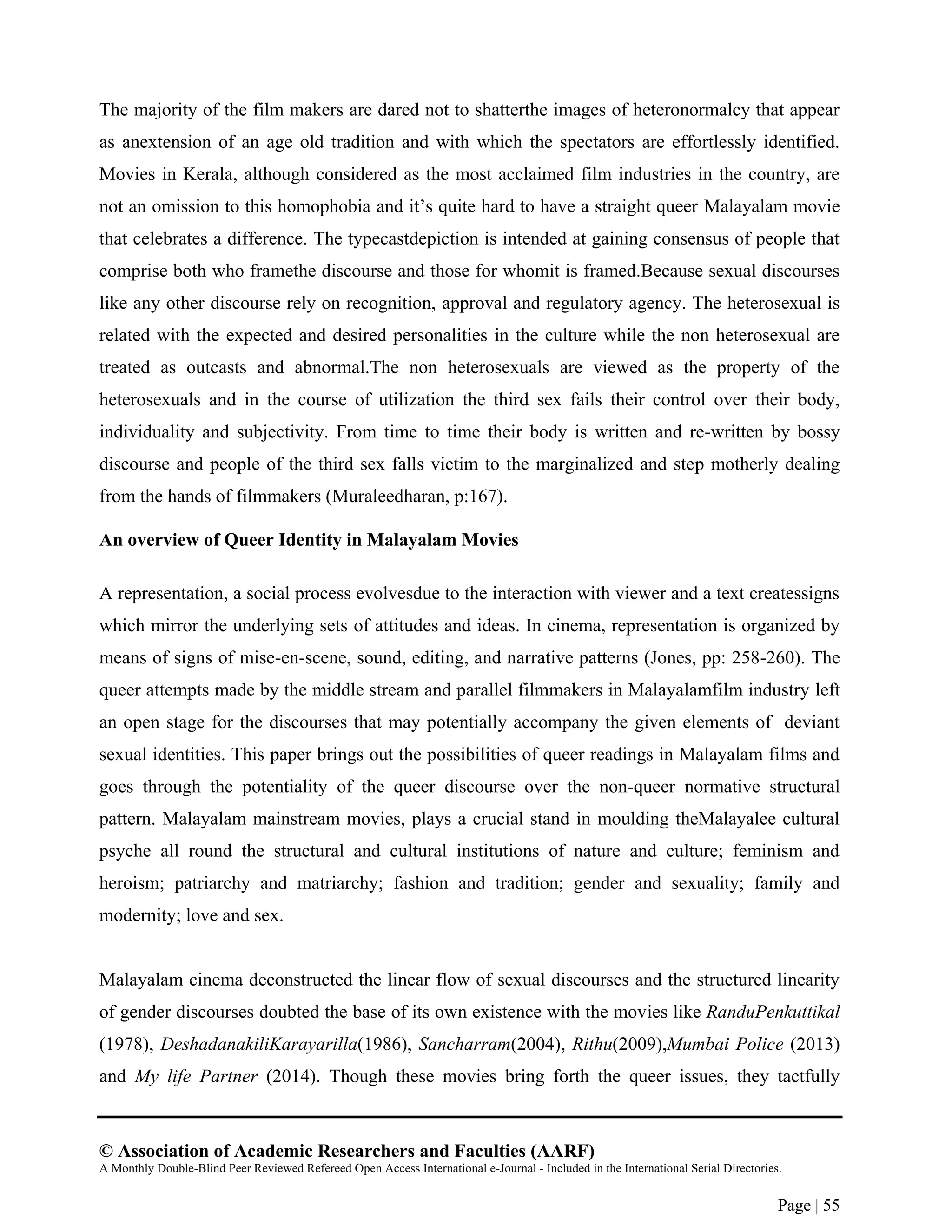 Discourse of Queer Identity: An Analysis of Queer Self in selected ...