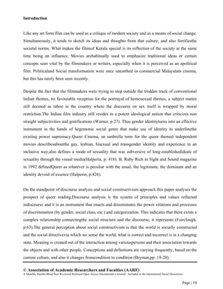 Discourse of Queer Identity: An Analysis of Queer Self in selected ...