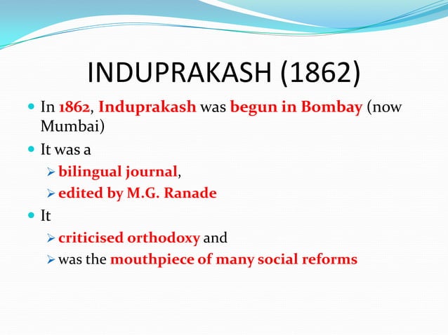 Marathi Journalism in the 19th century | PPTX | Hinduism | Religion ...