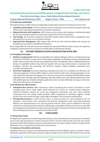 ARCHITECTING CLOUD SOLUTIONS: LEVERAGING AWS FOR SCALABLE AND SECURE ...
