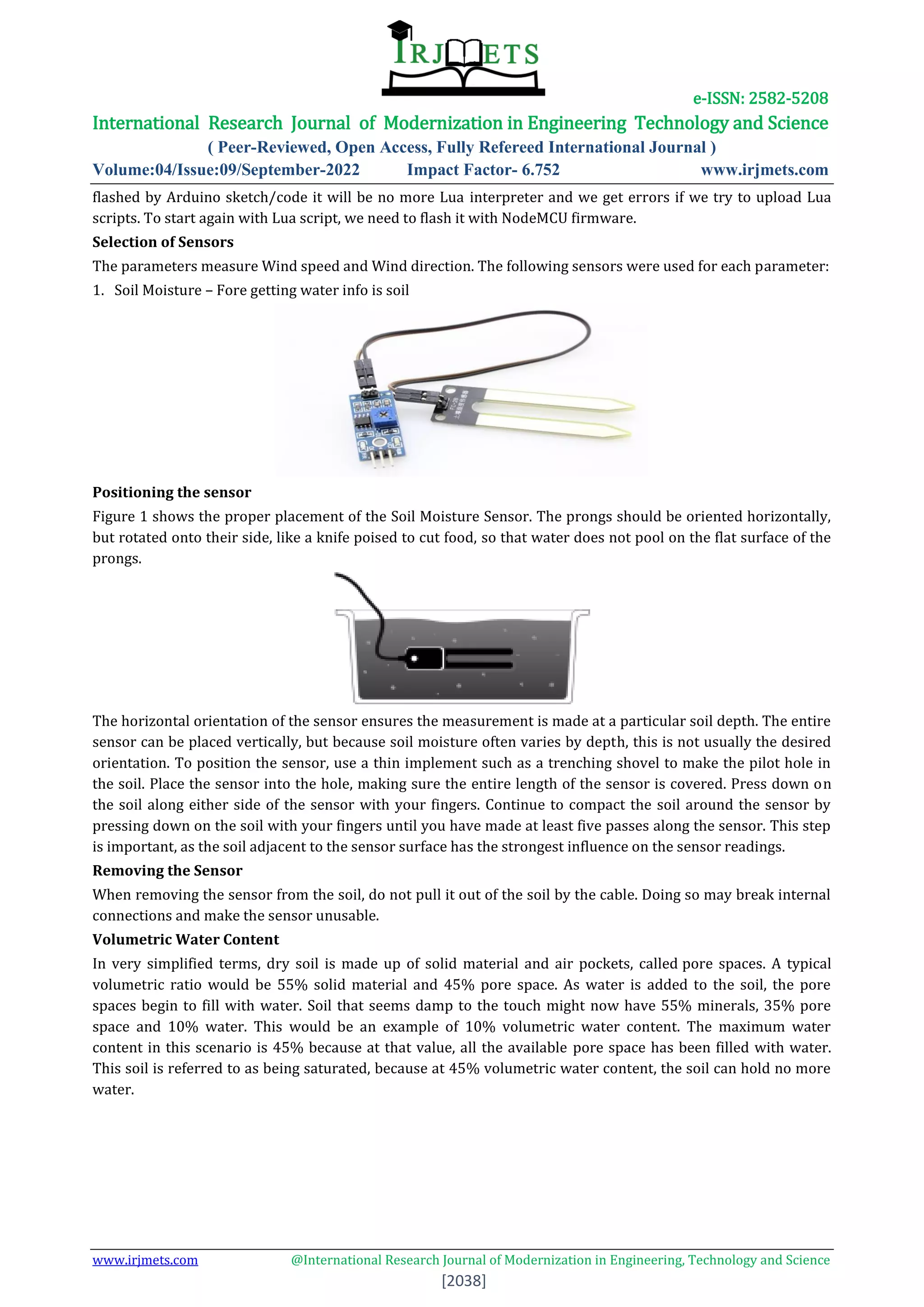 AUTOMATIC IRRIGATION SYSTEM DESIGN AND IMPLEMENTATION BASED ON IOT FOR AGRICULTURAL DEVELOPMENT ...