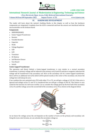 AUTOMATIC IRRIGATION SYSTEM DESIGN AND IMPLEMENTATION BASED ON IOT FOR ...