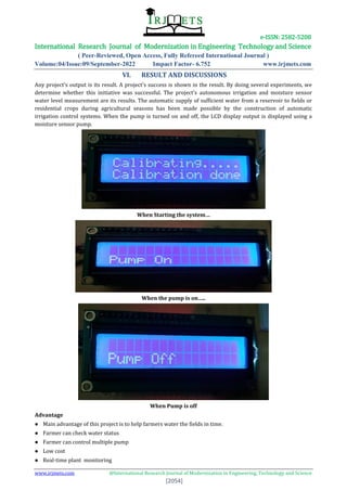 AUTOMATIC IRRIGATION SYSTEM DESIGN AND IMPLEMENTATION BASED ON IOT FOR ...
