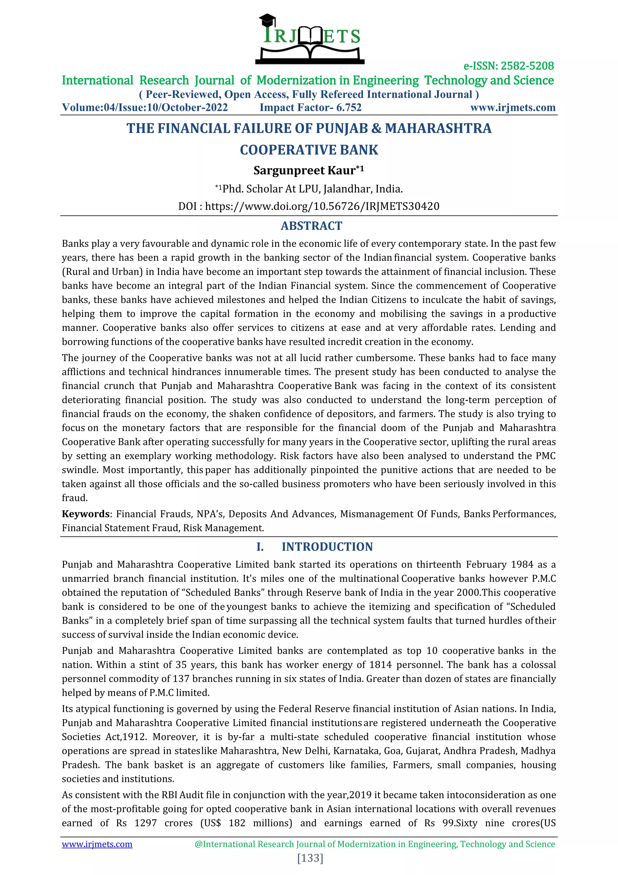 The financial failure of PMC Bank | PDF