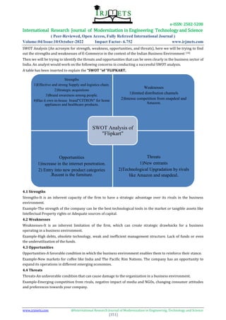 Swot Analysis Of e-Commerce | PDF