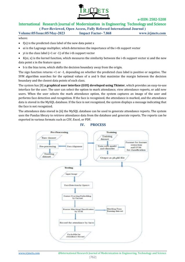 research Paper face recognition attendance system | PDF | Computing | Technology & Computing