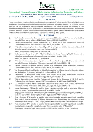 research Paper face recognition attendance system | PDF