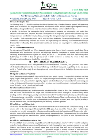 NEXT-GENERATION ETL IN FINTECH: LEVERAGING AI AND ML FOR INTELLIGENT DATA TRANSFORMATION | PDF