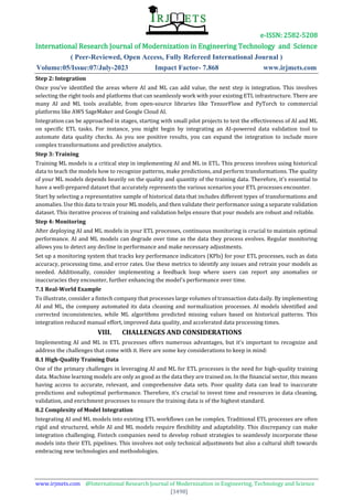 NEXT-GENERATION ETL IN FINTECH: LEVERAGING AI AND ML FOR INTELLIGENT DATA TRANSFORMATION | PDF