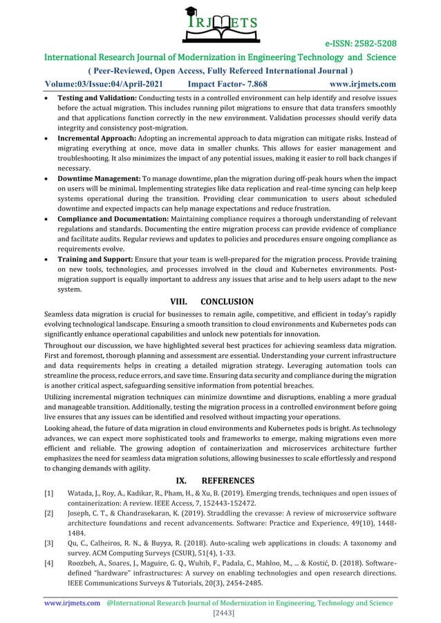 Seamless Data Migration Best Practices For Transitioning To Cloud Environments And Kubernetes