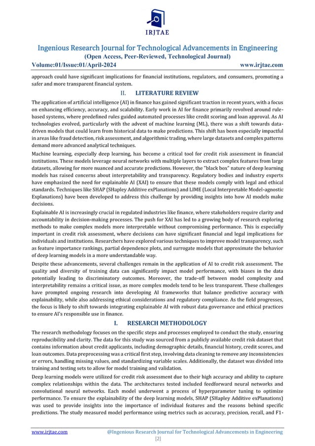 Improving Credit Risk Assessment in Financial Institutions Using Deep ...