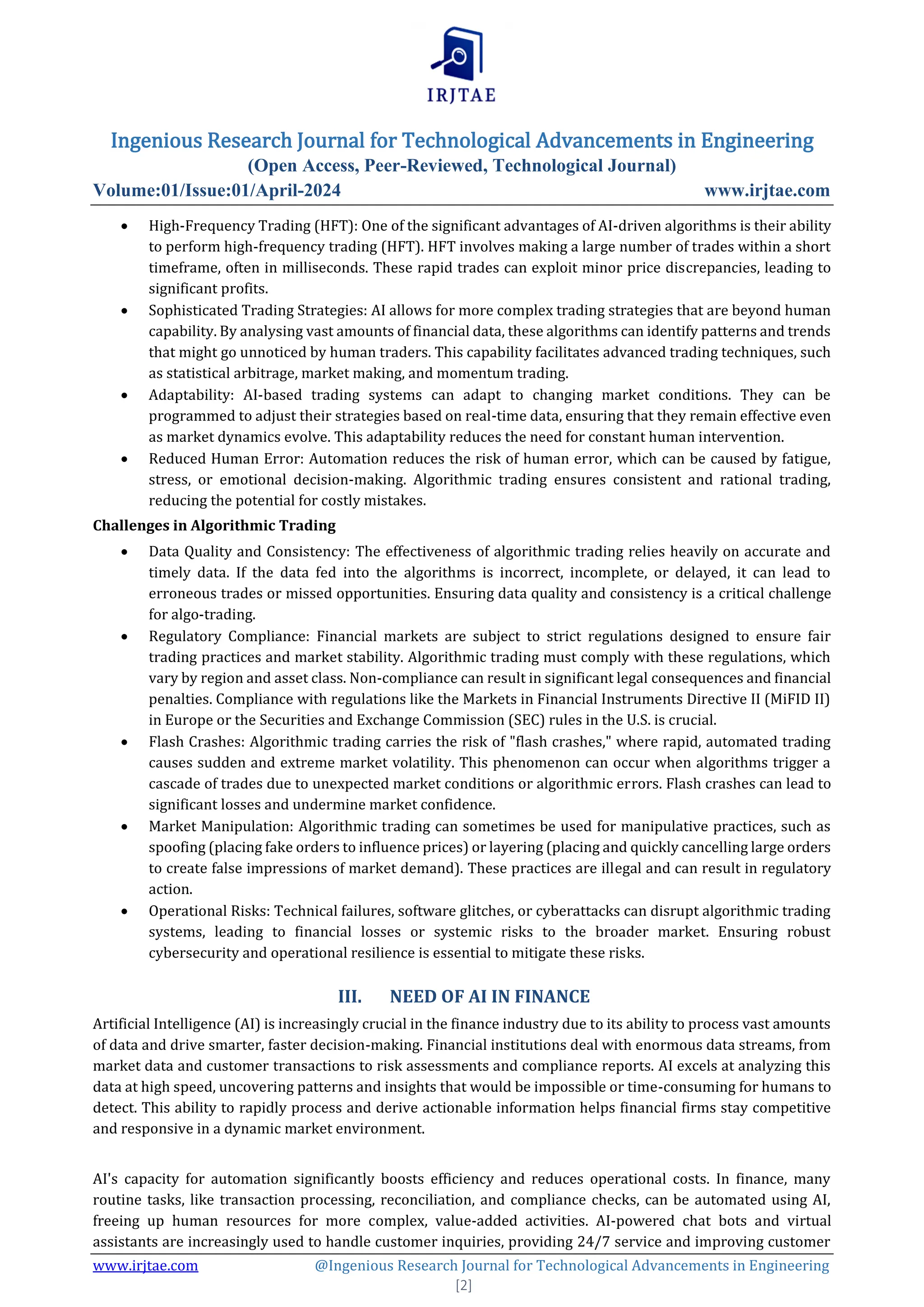 Artificial Intelligence in Finance: Applications, Challenges and Opportunities | PDF