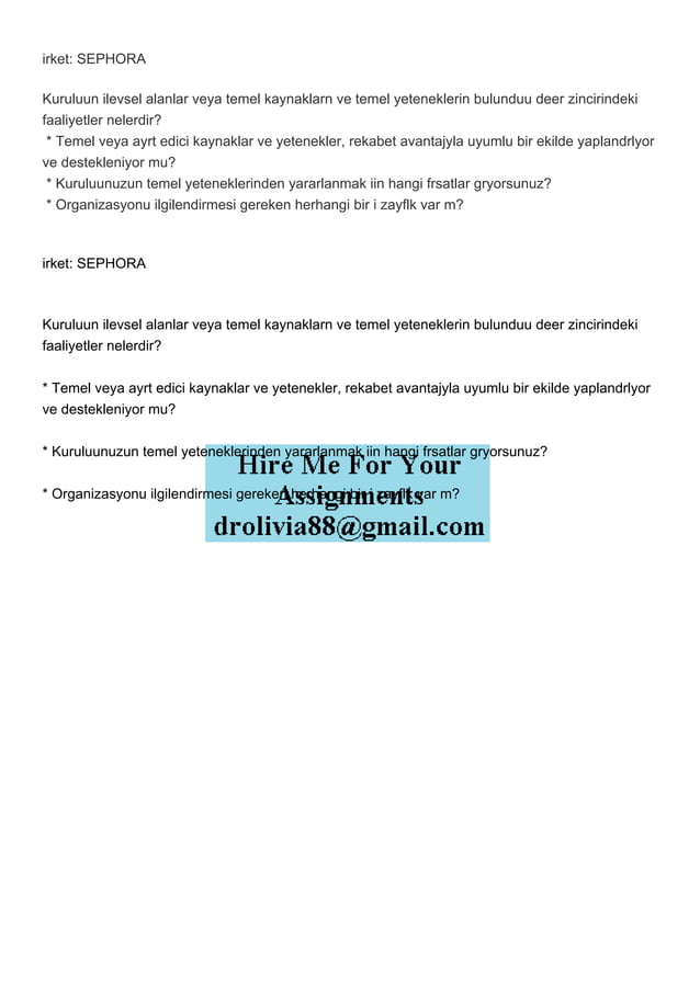 irket SEPHORA Kuruluun ilevsel alanlar veya temel kaynaklar.pdf