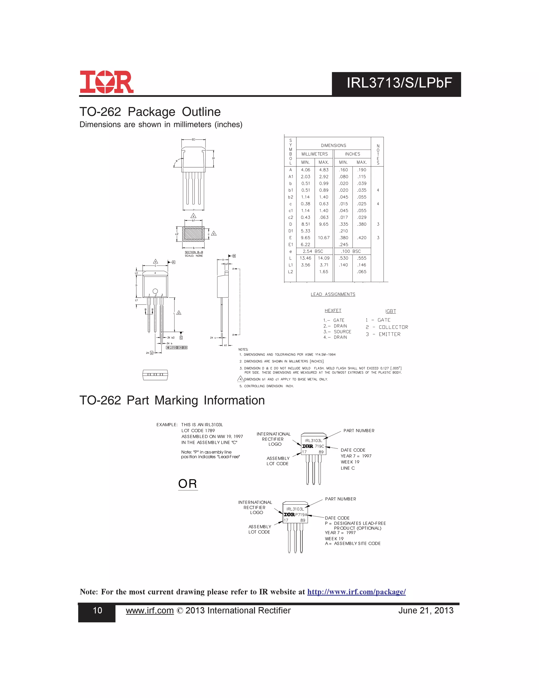 Original Mosfet IRL3713PBF 3713 30V 180A TO-220 New IR | PDF