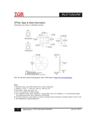 Original Mosfet IRL3713PBF 3713 30V 180A TO-220 New IR | PDF