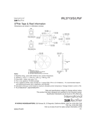Original Mosfet IRL3713PBF 3713 30V 180A TO-220 New IR | PDF