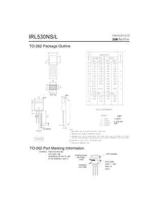 Original Mosfet IRL530N 530 100V 17A TO-220 New | PDF