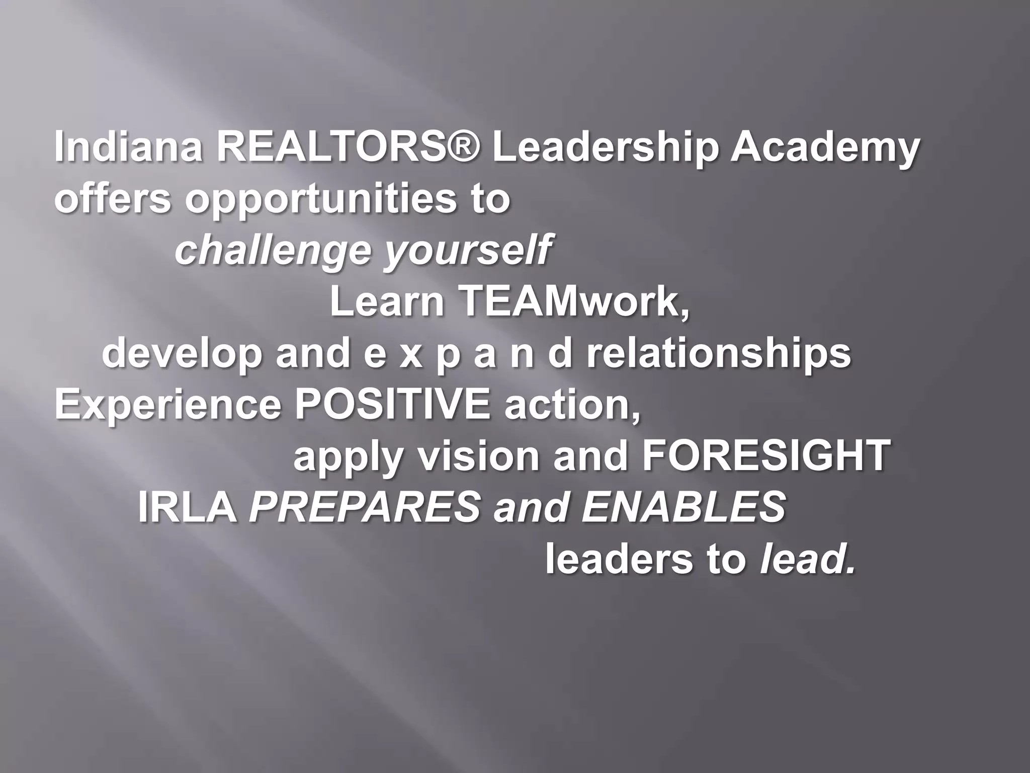 Irla power point slideshowview | PPT