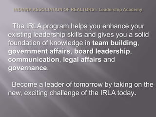 Irla power point slideshowview | PPT