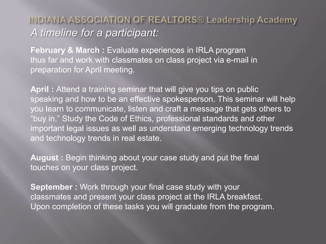 Irla power point slideshowview | PPT