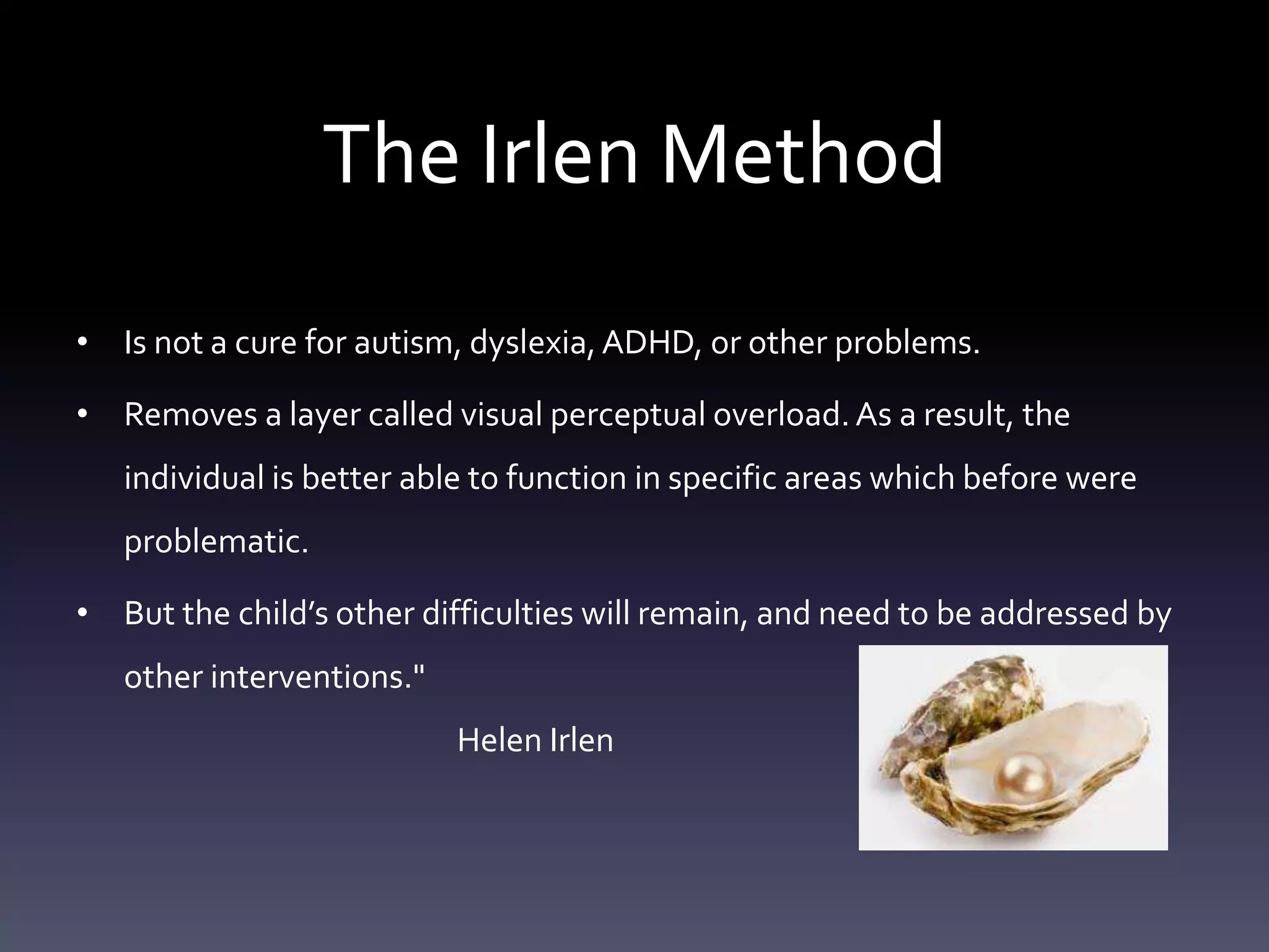 Irlen syndrome & irlen method overview & case study | PPTX